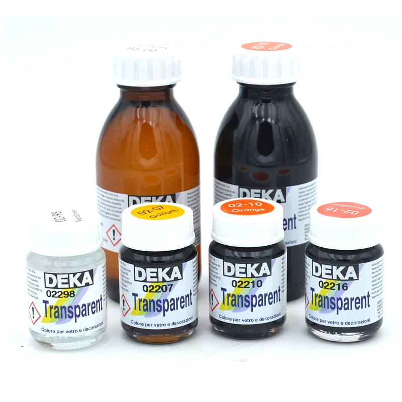 DEKA TRANSPARENT - SOLVENT-BASED COLORS FOR GLASS | Hobbyland